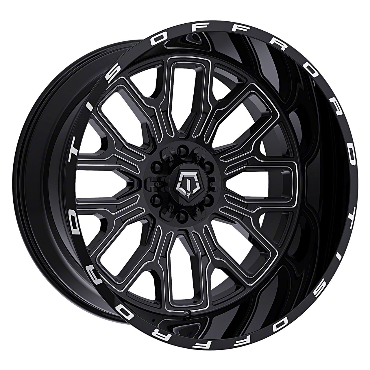 TIS Tundra 560 Gloss Black Milled 5-Lug Wheel; 20x12; -44mm Offset ...