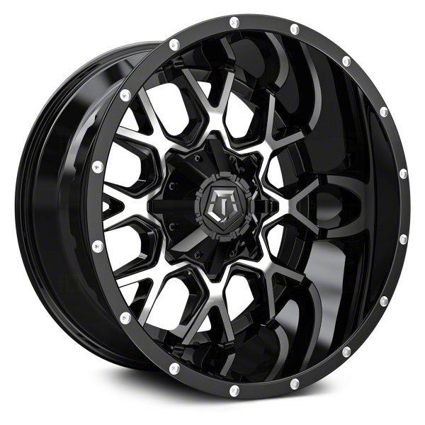 TIS Tacoma 549MB Gloss Black Machined 6-Lug Wheel; 17x9; -12mm Offset ...
