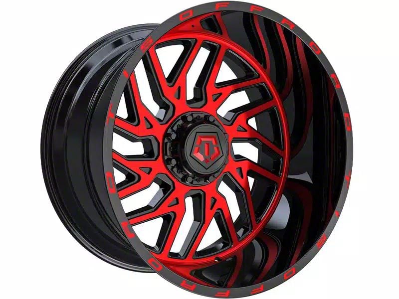 TIS Toyota 4-Runner 544MBR Gloss Black with Red Tint Accent 6-Lug Wheel ...
