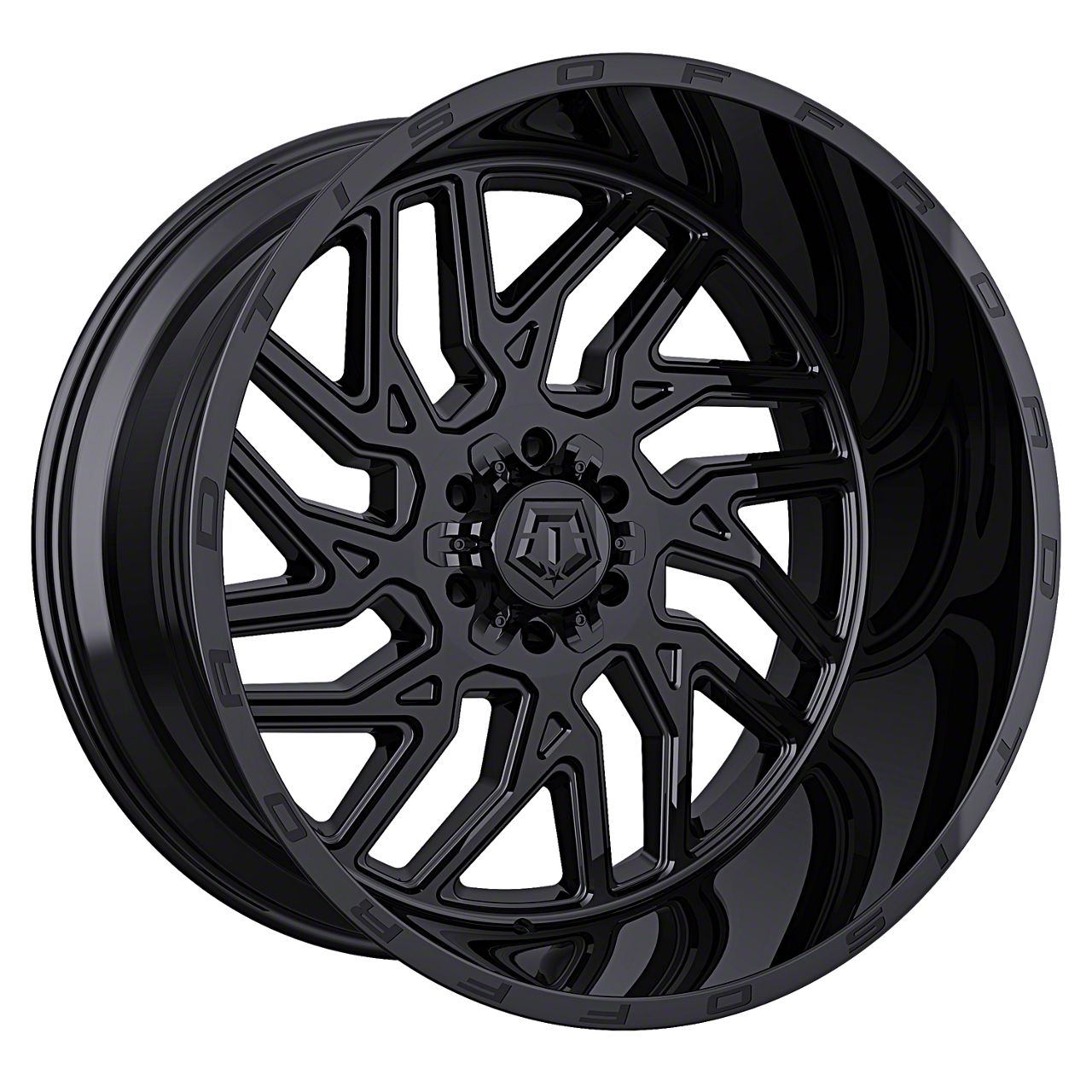 TIS Bronco 544 Gloss Black 6-Lug Wheel; 24x12; -44mm Offset A273553 (22 ...