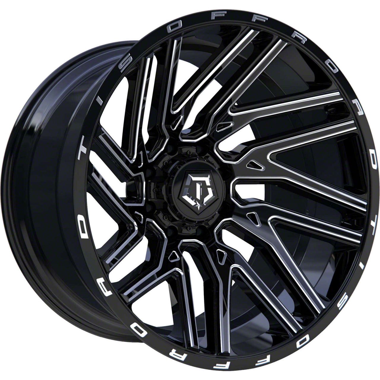 TIS Bronco 554BM Gloss Black Milled 6-Lug Wheel; 20x10; -19mm Offset ...