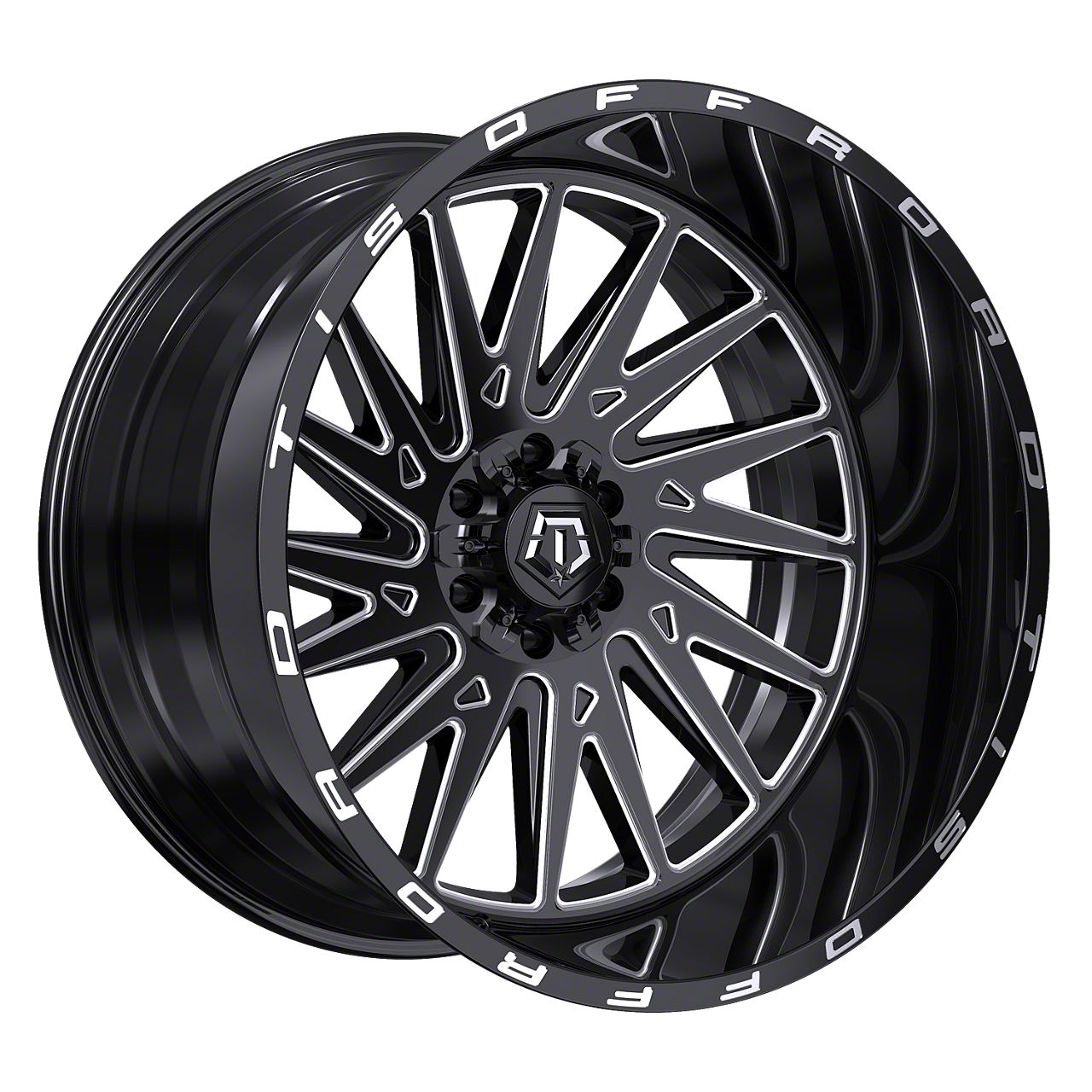 TIS Titan XD 547 Gloss Black Milled 6-Lug Wheel; 24x14; -76mm Offset ...
