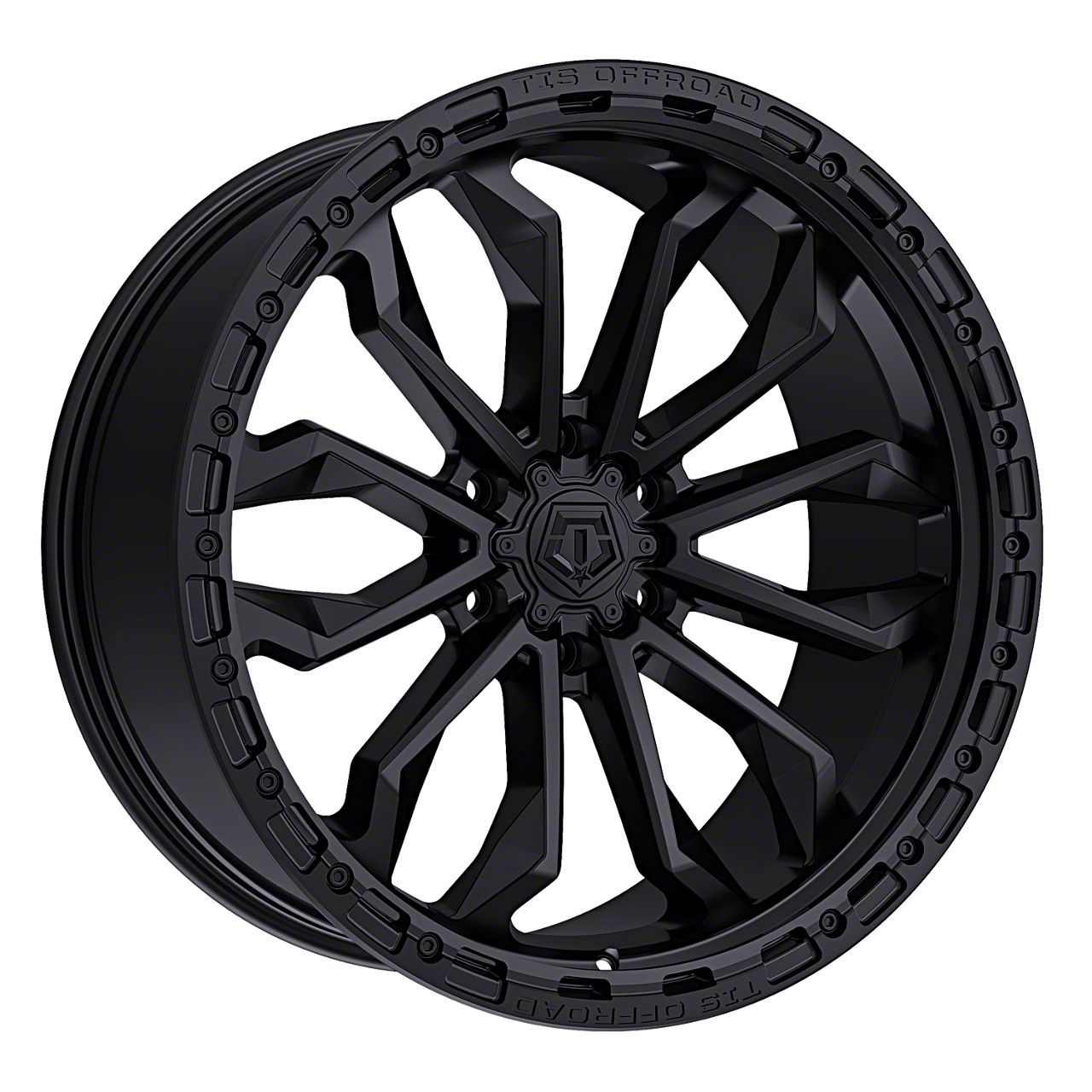 TIS Tundra 556 Satin Black 6-Lug Wheel; 22x10; 10mm Offset A265414 (22 ...