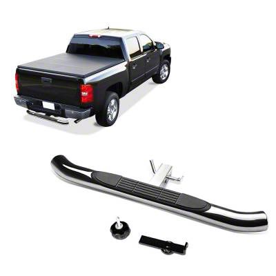 Titan 3-Inch Round Hitch Step for 2-Inch Receiver; Stainless Steel ...