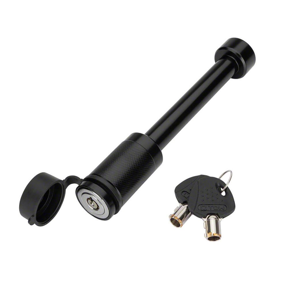 Titan 5/8-Inch Barrel Style Receiver Lock; 4-Inch; Black - Free Shipping