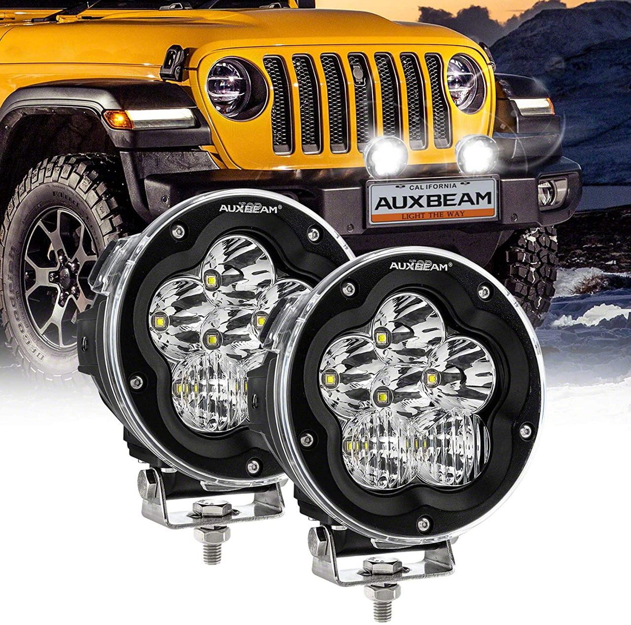 Titan 5-Inch Round LED Lights; Combo Beam (Universal; Some Adaptation ...