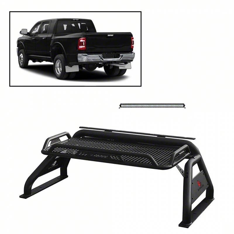 Titan Atlas Roll Bar with 50-Inch LED Light Bar; Black (17-24 Titan ...