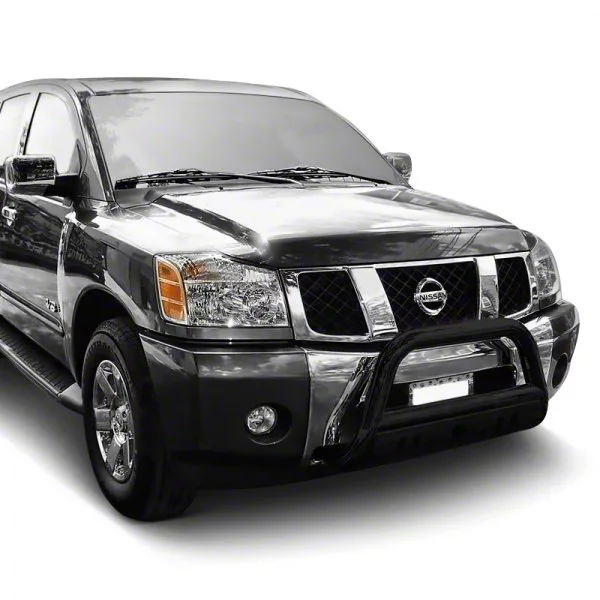 Bull Bar with Black Skid Plate Black 04 15 Titan
