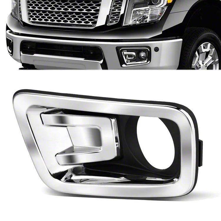 Titan Fog Light Bezel; Driver Side (17-24 Titan) - Free Shipping