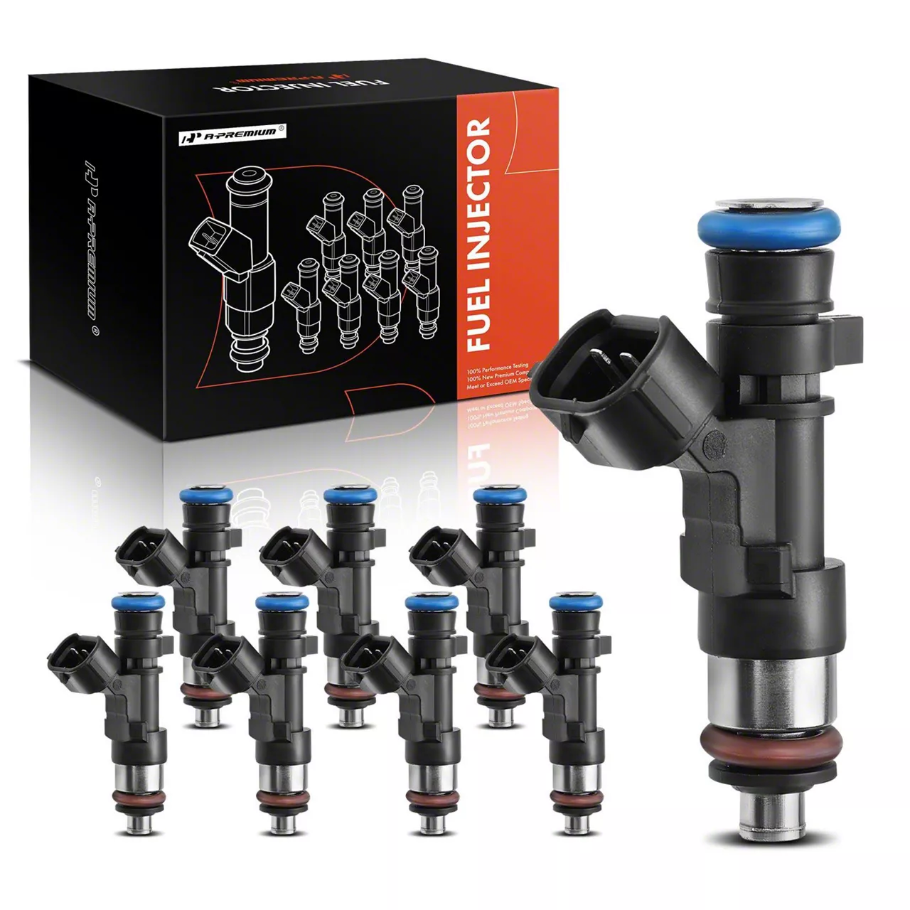 Titan Fuel Injectors; Set of 8; Black (04-15 Titan) - Free Shipping