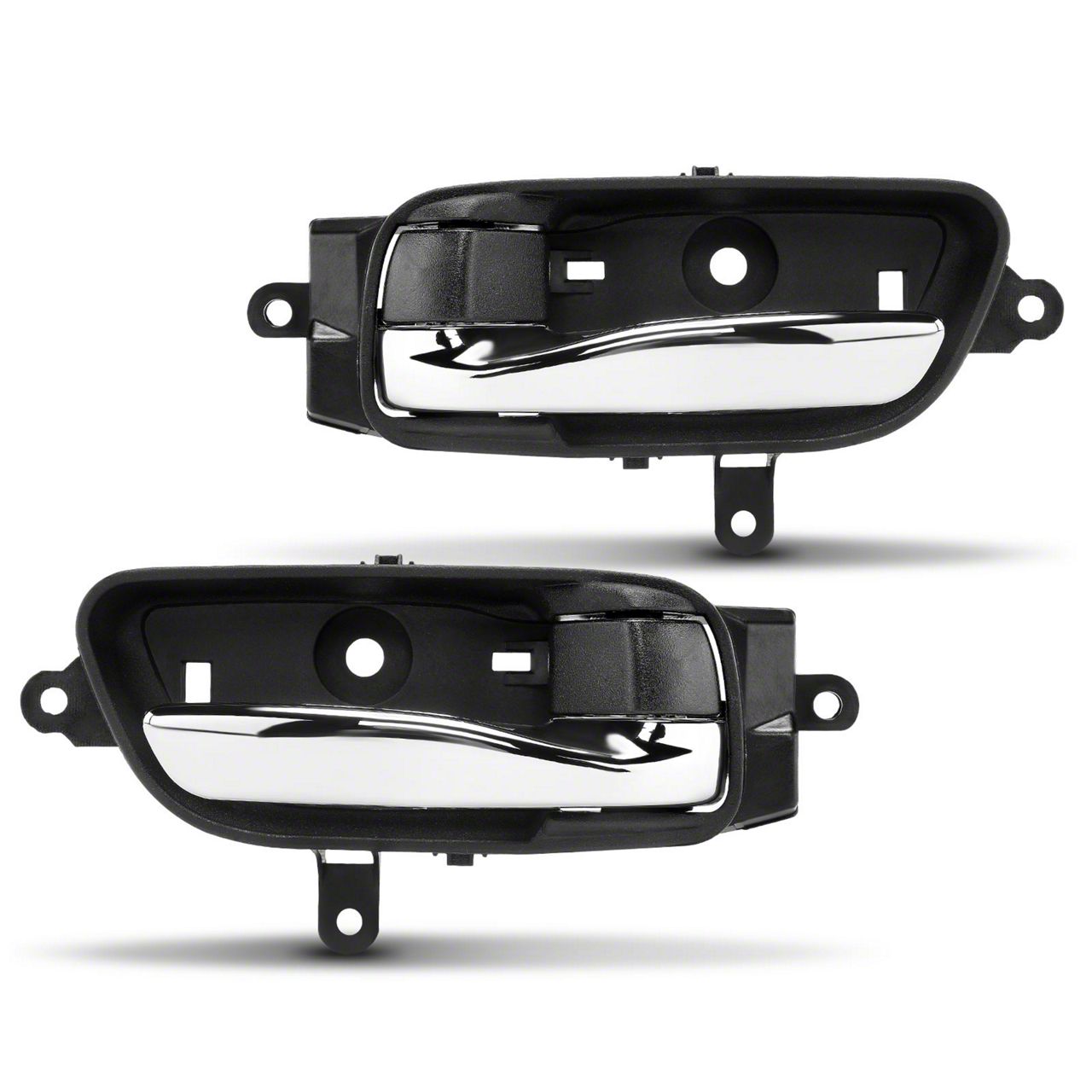 Titan Interior Door Handles; Textured Black with Chrome Handle (15-20 ...
