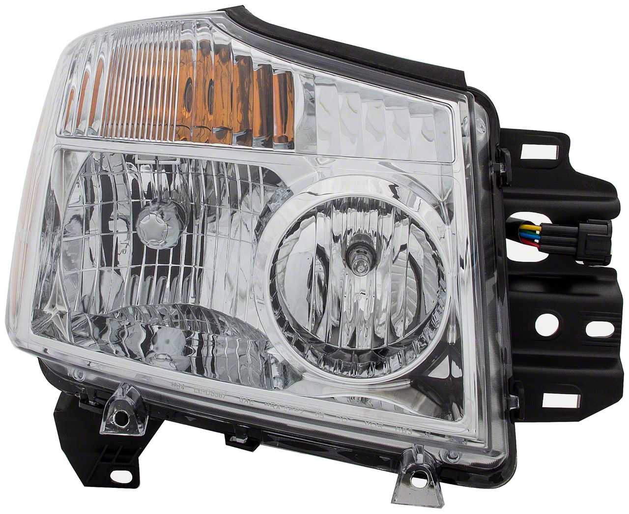 Titan OE Style Headlight; Chrome Housing; Clear Lens; Passenger Side ...