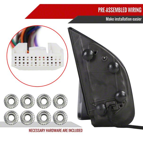 Titan Powered Heated BSM Memory Manual Extendable Towing Mirrors with ...