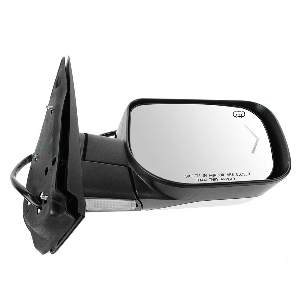 Titan Powered Heated Mirror with Turn Signal; Chrome; Passenger Side ...