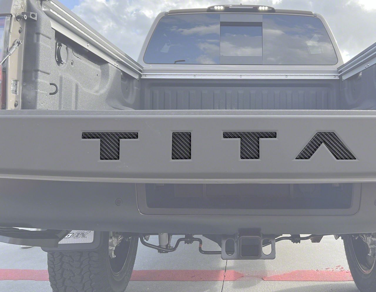 Titan Tailgate Top Letter Inserts; Forged Carbon Fiber (22-24 Titan ...