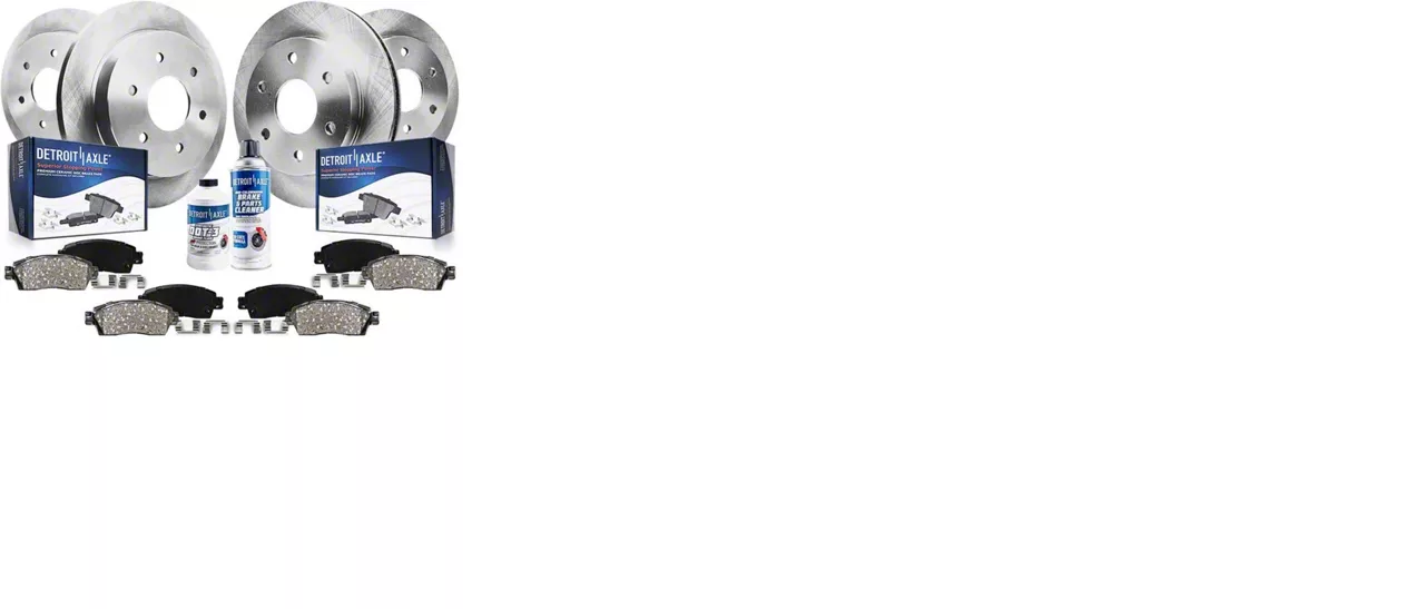 Titan Vented 6-Lug Brake Rotor, Pad and Brake Fluid and Cleaner Kit ...