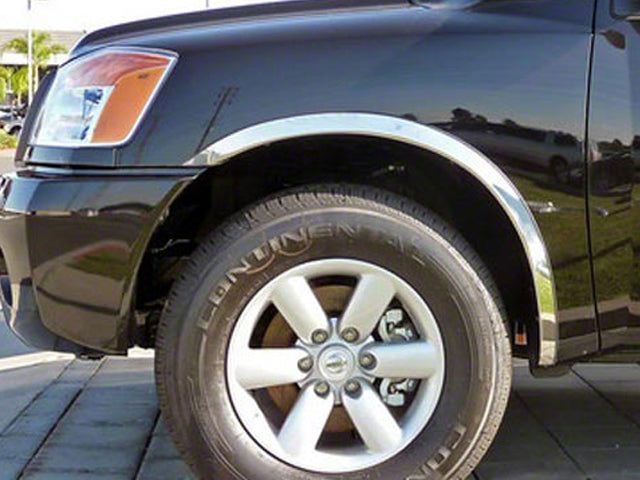 Titan Wheel Well Fender Trim Molding with Rear Cargo Door; Stainless ...