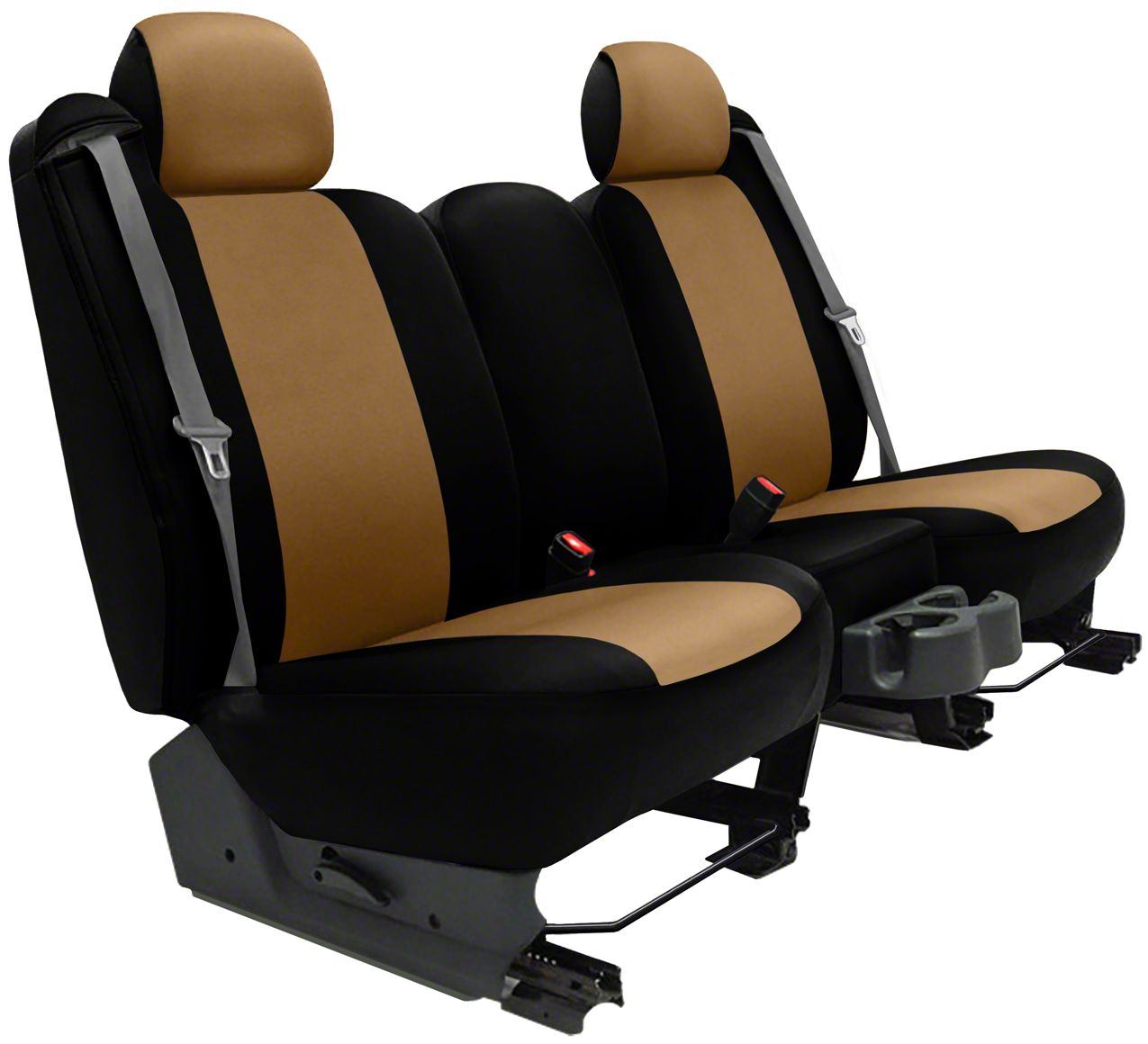 Titan XD Neosupreme Custom 2nd Row Bench Seat Covers; Tan/Black (16-24 ...