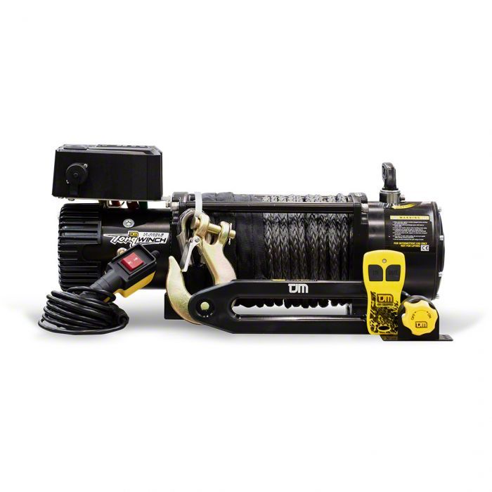 TJM Bronco Torq 12,000 lb. Winch with Black Synthetic Rope 947TQBK12DAA ...