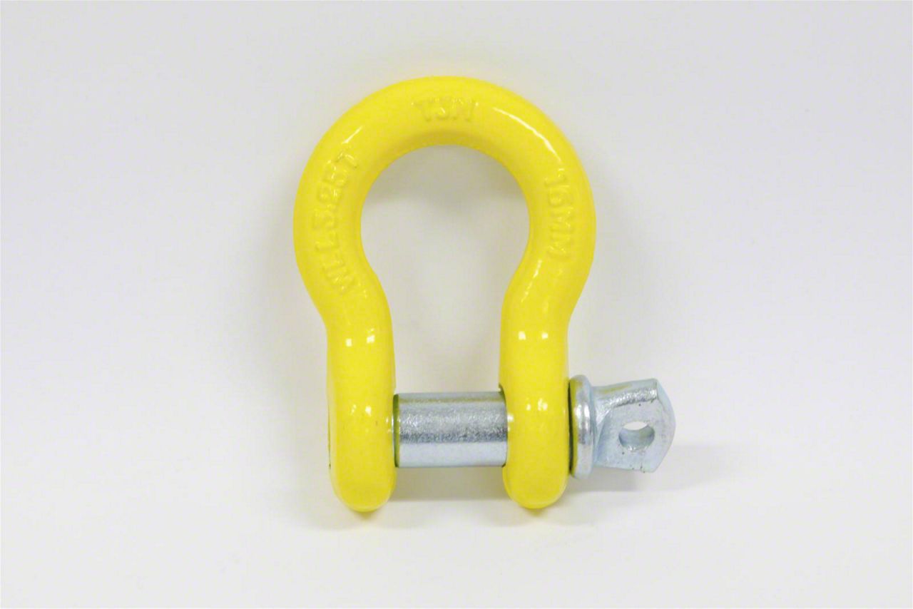 TJM Frontier 16mm OX Bow Shackle; Yellow 867OXBOW16S - Free Shipping