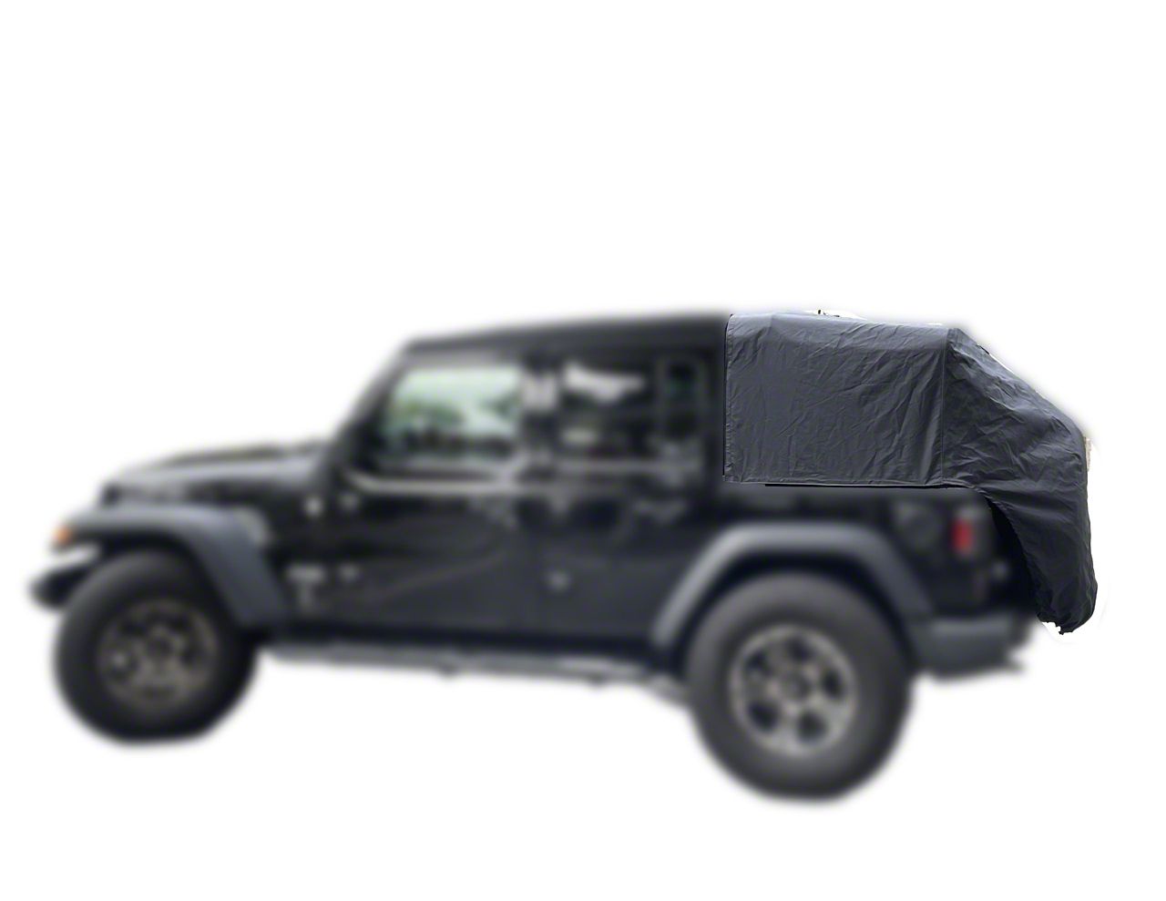 Topbrella Jeep Wrangler Rain/Foul Weather Protector Top; Black 2JK2DBL ...