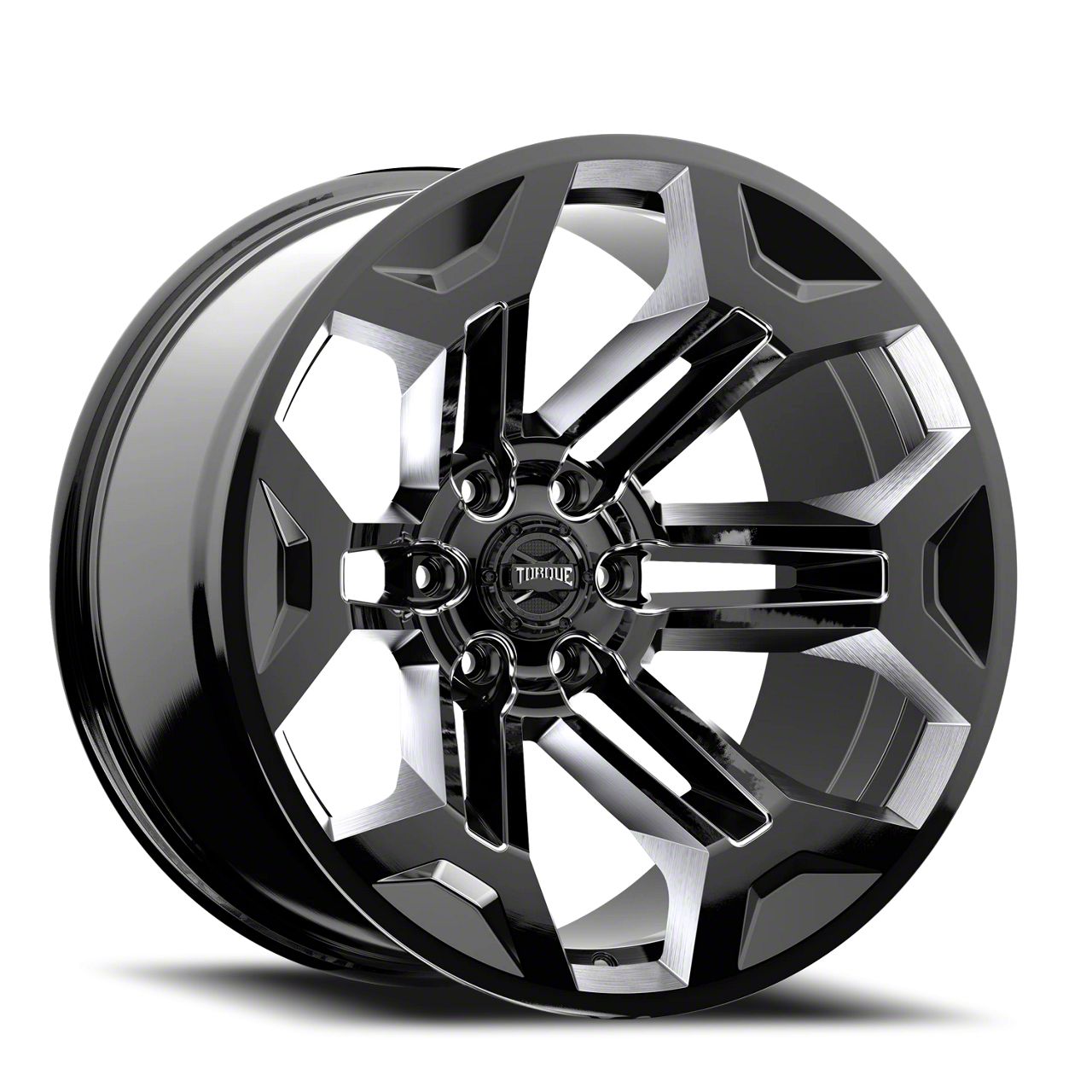 Torque Wheels Bronco TW405C Pulse Gloss Black Milled 6-Lug Wheel; 20x9 ...