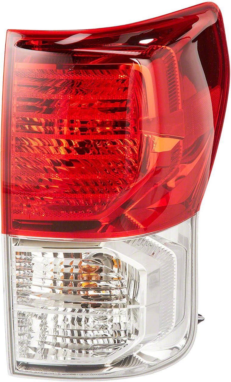 Toyota Tundra Factory Replacement Tail Light; Chrome Housing; Red/Clear ...
