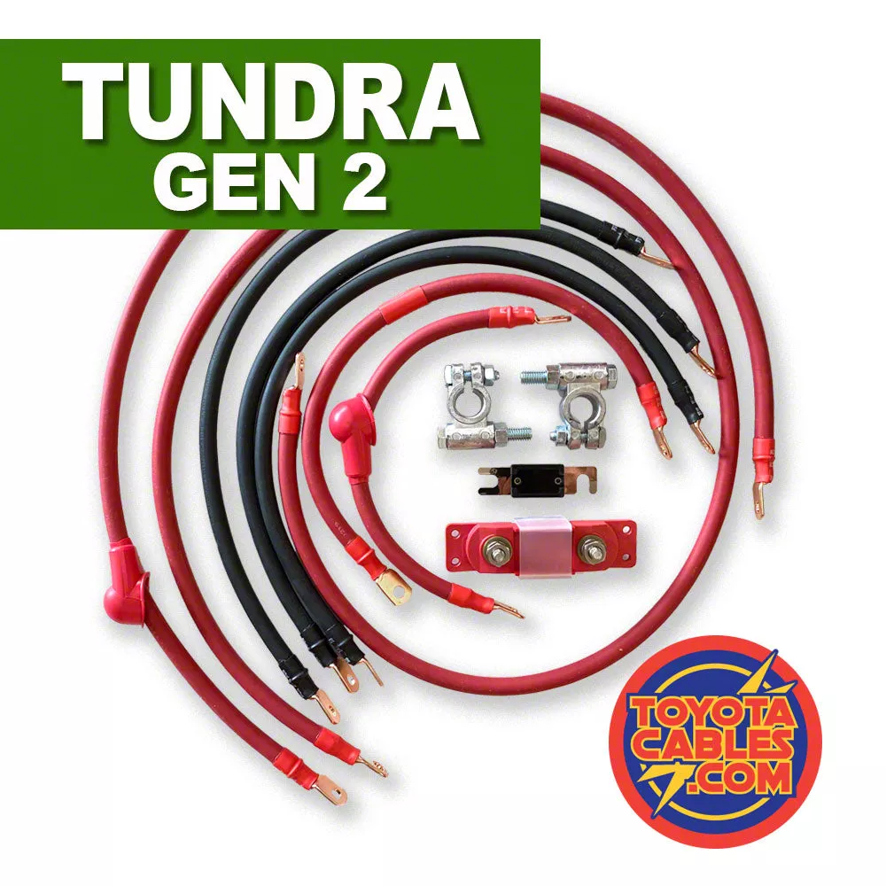 ToyotaCables Tundra Big 7 Battery Cable Kit; 1/0GA TUNDRA-G2-1/0-5.7 ...