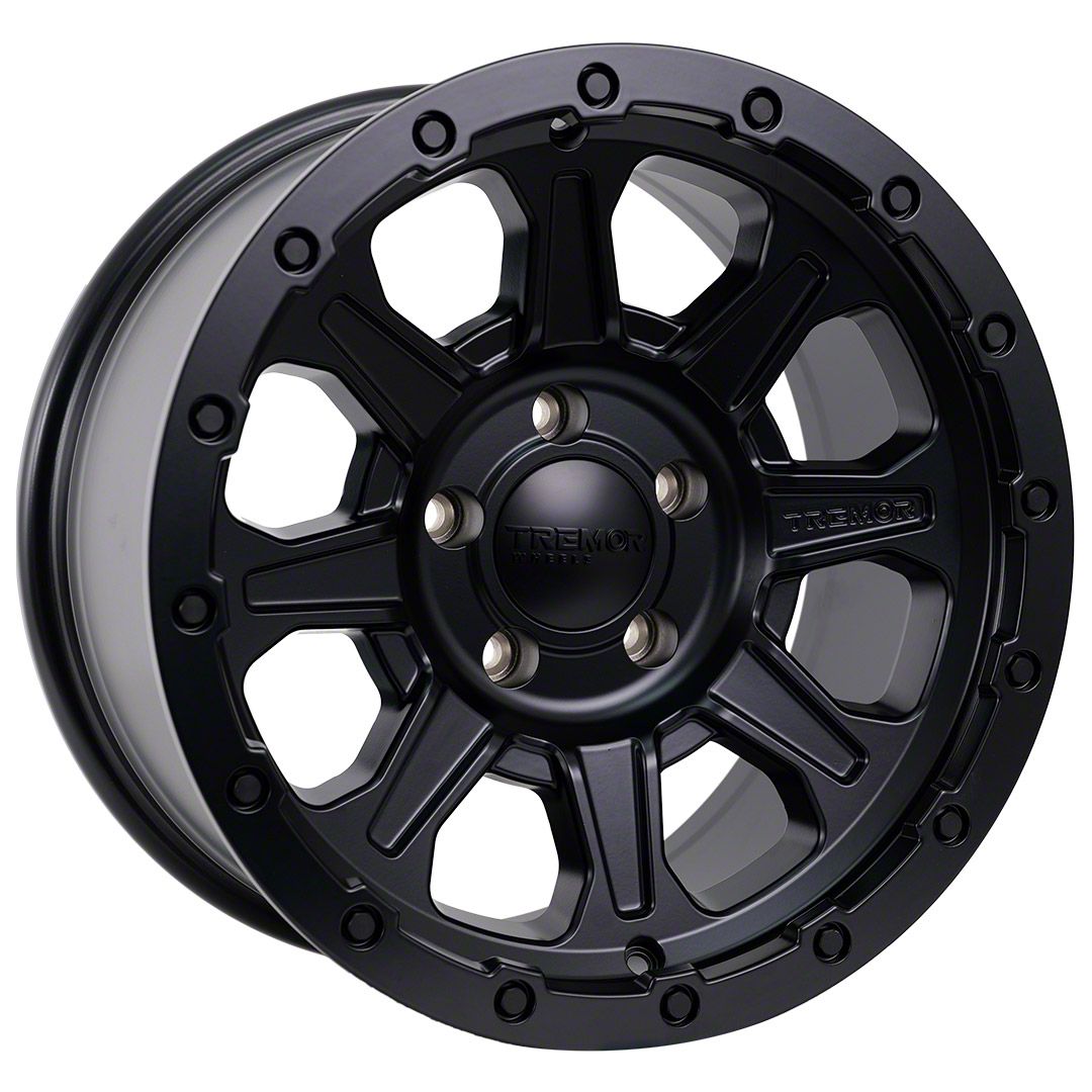 Tremor Wheels Jeep Wrangler 105 Shaker Satin Black Wheel; 17x8.5; 0mm Offset 105-785730SB (07-18 ...