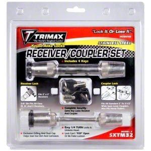 Trimax Locks Frontier 5/8-Inch Receiver Lock and 2-1/2-Inch Coupler ...