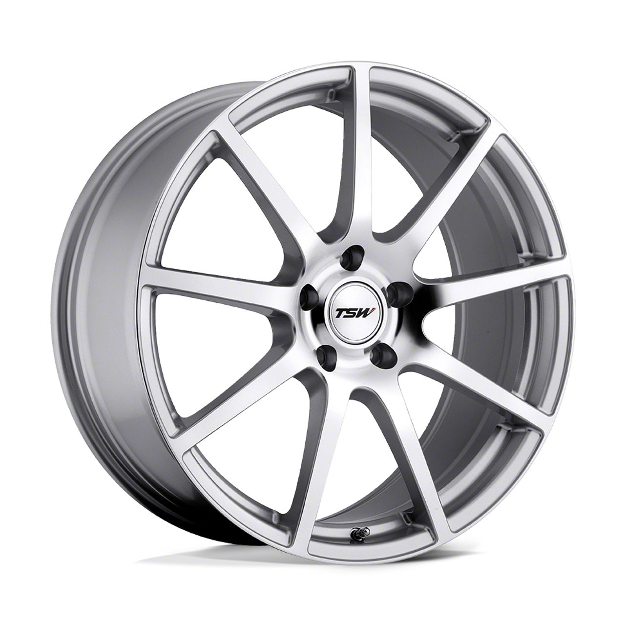 TSW Jeep Cherokee Interlagos Silver with Mirror Cut Face Wheel; 18x9 ...