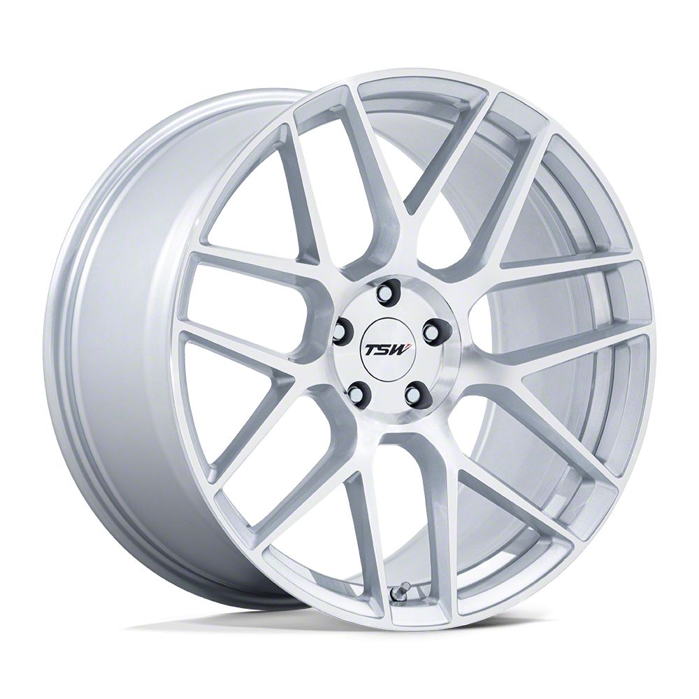 TSW Jeep Grand Cherokee Lasarthe Gloss Silver Machined Wheel; 18x9.5 ...
