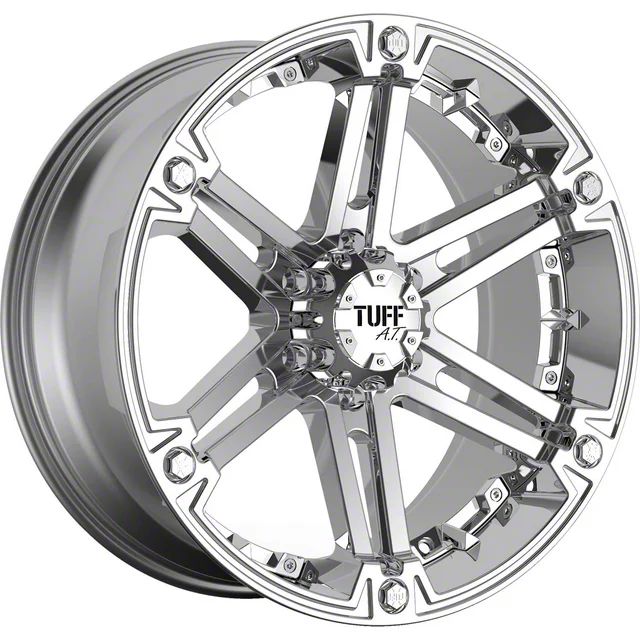 Tuff A.T. Toyota 4-Runner T01 Silver with Brushed Silver Face 6-Lug ...