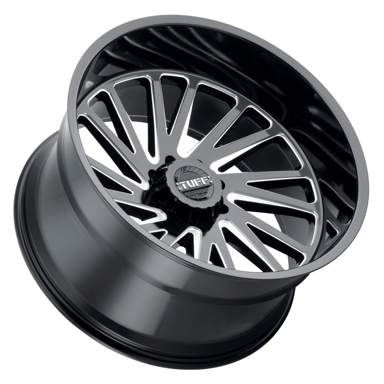 Tuff A.T. Titan T2A Gloss Black Milled 6-Lug Wheel; 20x12; -45mm Offset ...