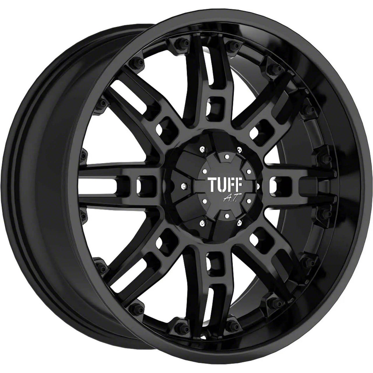 Tuff A.T. Tundra T-13 Satin Black 6-Lug Wheel; 22x9.5; 25mm Offset ...