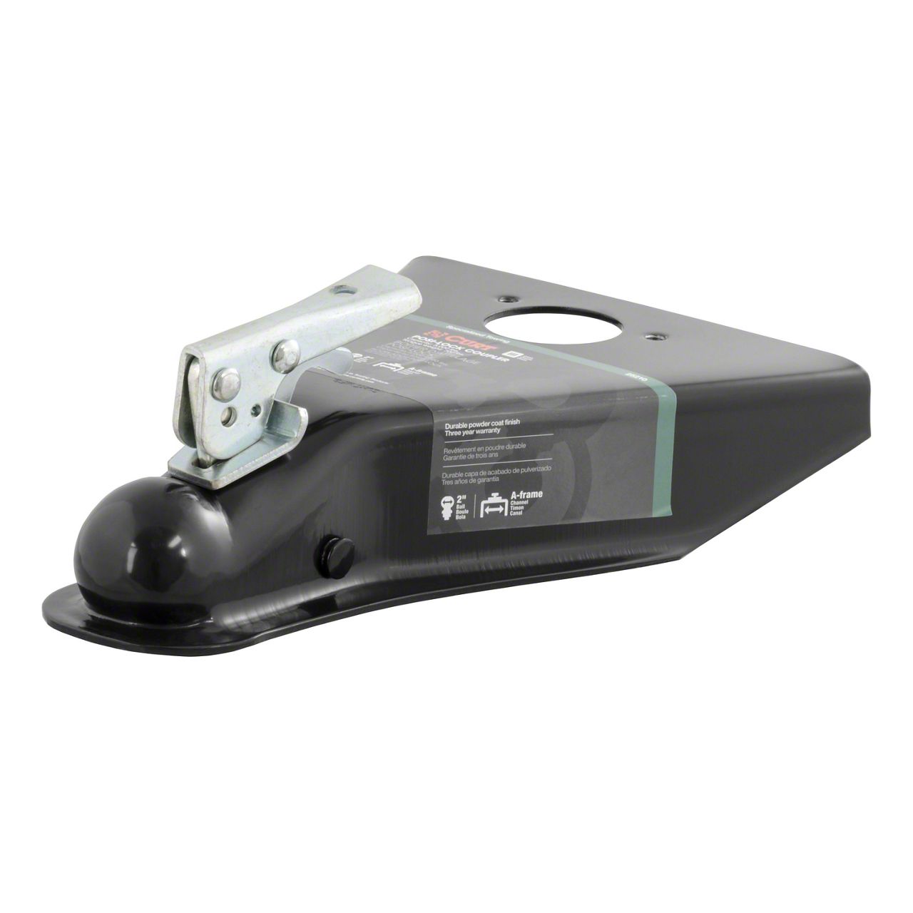 Tundra 2-Inch A-Frame Coupler with Posi-Lock; Black
