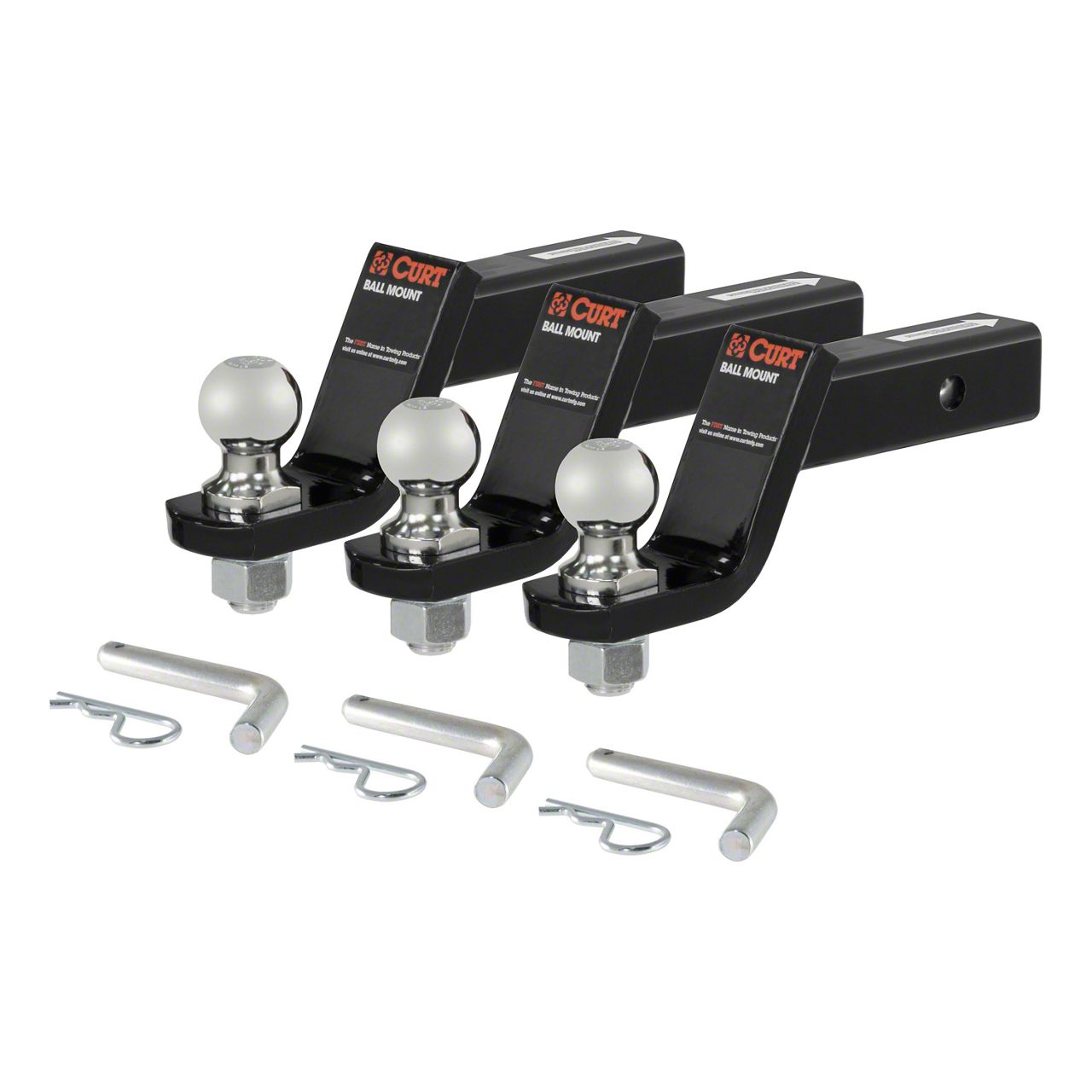 Tundra 2-Inch Receiver Hitch Loaded Ball Mounts with 2-Inch Balls; 4 ...
