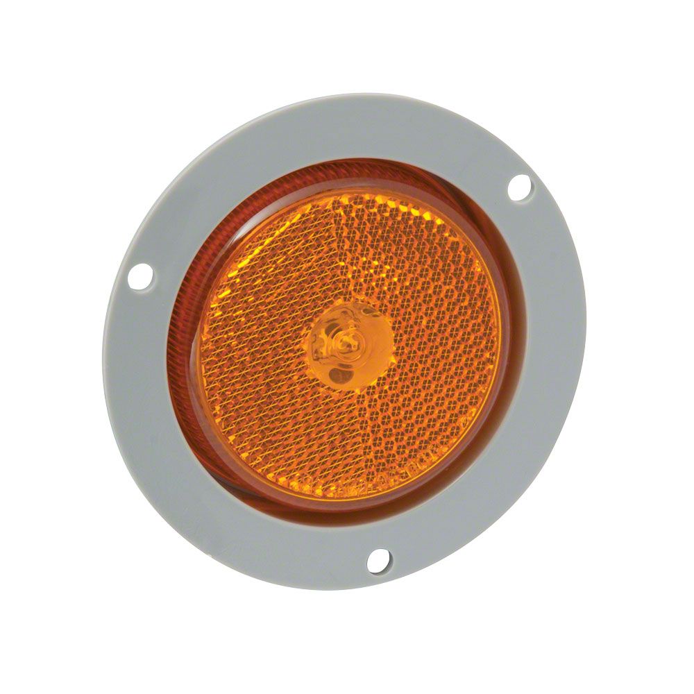 Tundra 2.50-Inch Round LED Amber Clearance Light with Mounting Flange
