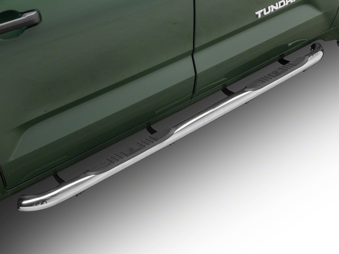 Tundra 3-Inch Round Side Step Bars; Chrome (22-26 Tundra CrewMax ...