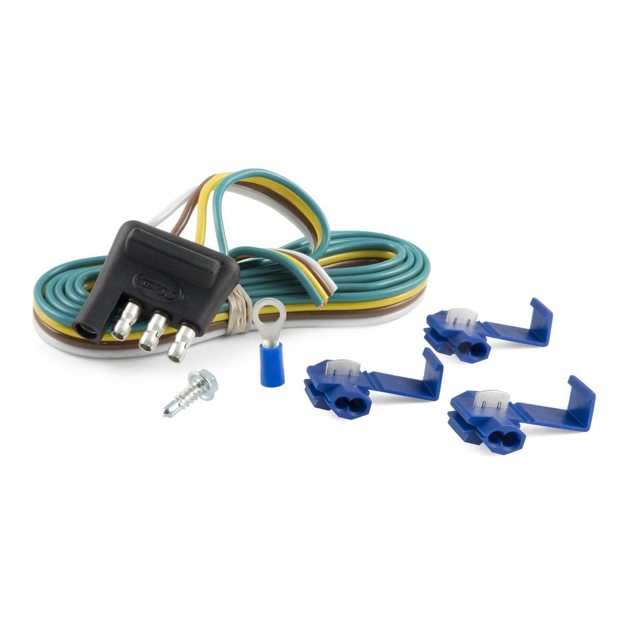 Tundra 4-Way Flat Connector Plug with 48-Inch Wiring and Hardware ...