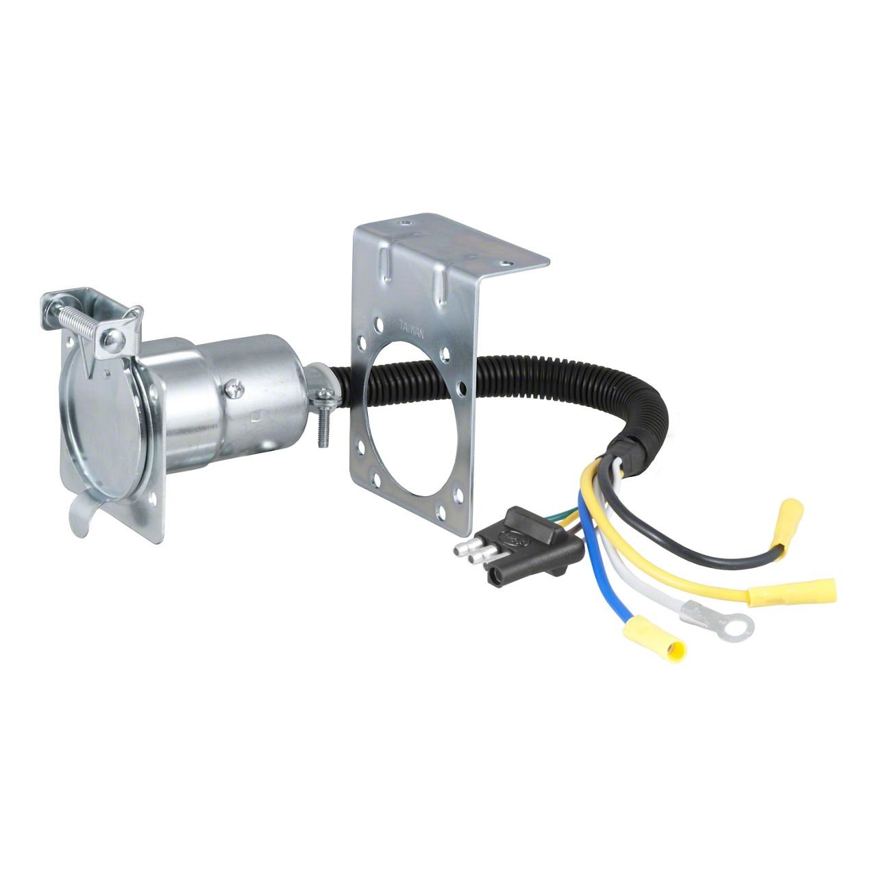 Tundra 4-Way Flat to 6-Way Round Electrical Adapter with Bracket