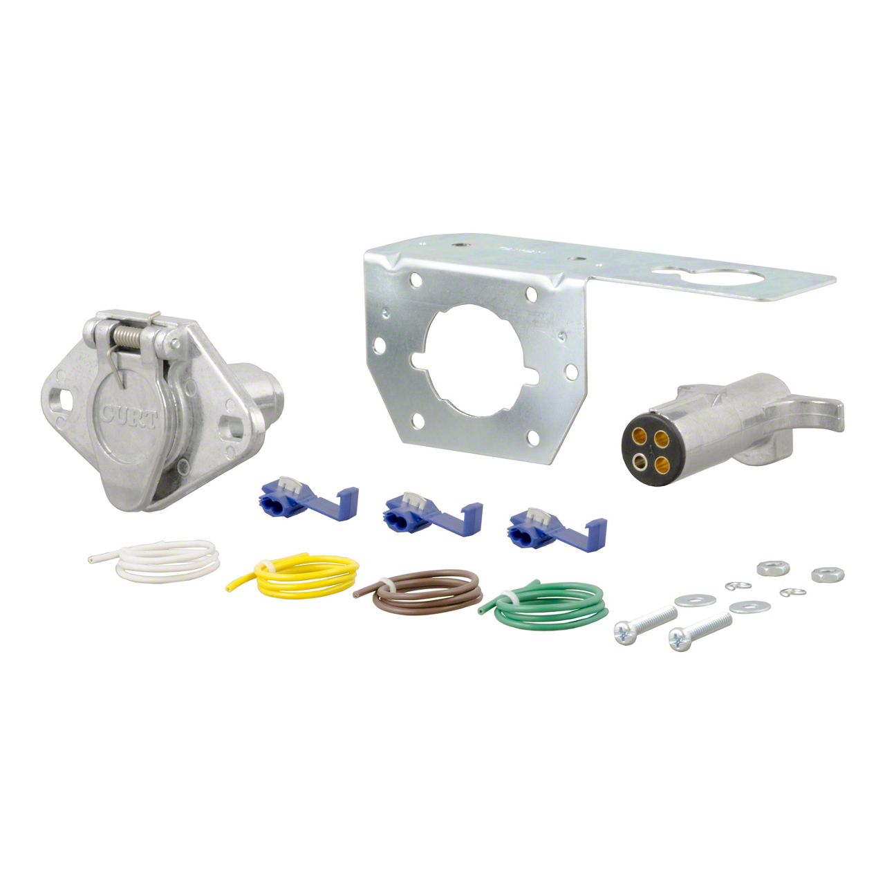 Tundra 4-Way Round Connector Plug and Socket with Hardware