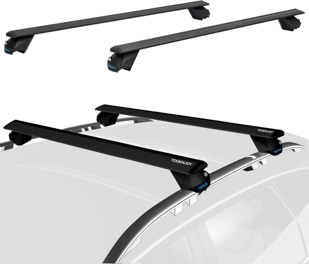 Tundra 47-Inch Pro Universal Adjustable Roof Rack Cross Bars with Keyed ...
