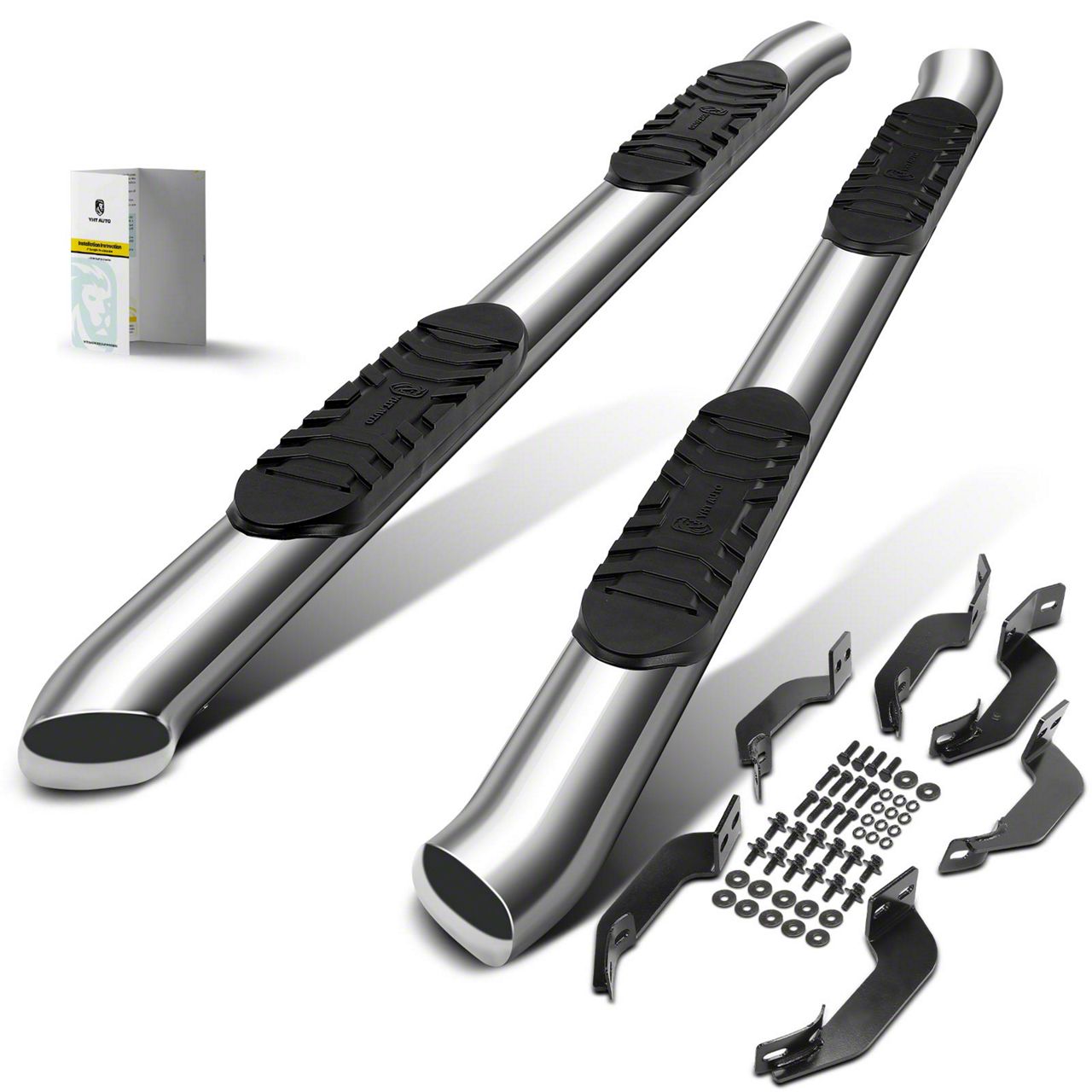 Tundra 5-Inch Oval Bent Side Step Bars; Chrome (07-21 Tundra CrewMax ...