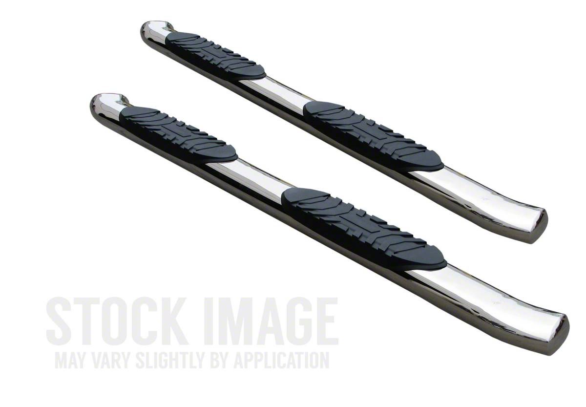 Tundra 5-Inch Premium Oval Side Step Bars; Rocker Mount; Stainless ...