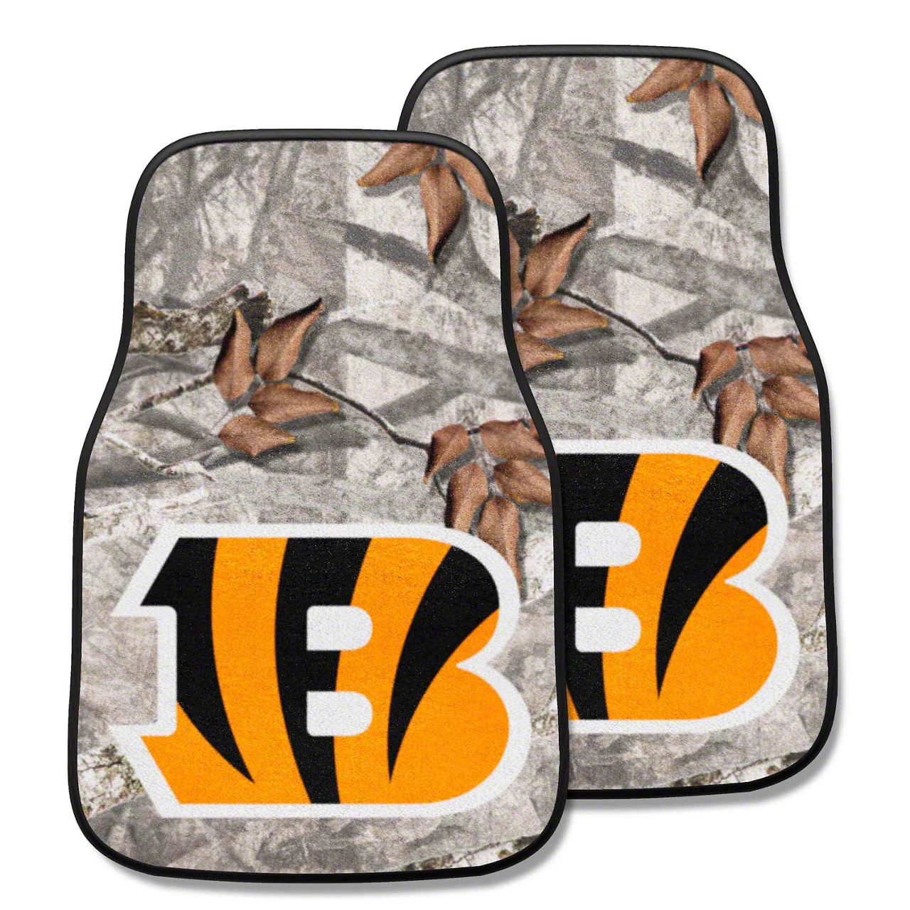 Tundra Carpet Front Floor Mats with Cincinnati Bengals Logo; Camo ...