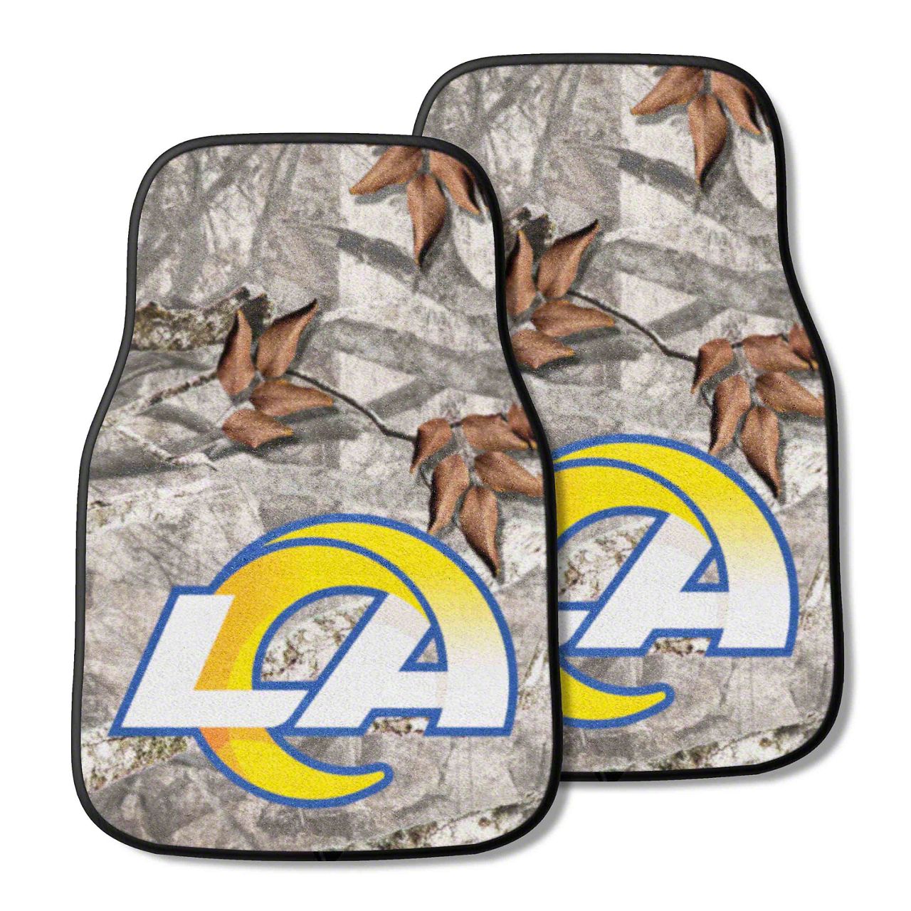 Tundra Carpet Front Floor Mats with Los Angeles Rams Logo; Camo ...