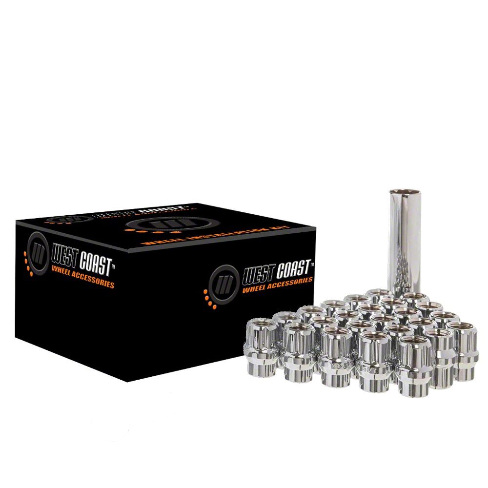 Tundra Chrome Open Acorn Spline ET Lug Nuts for Aftermarket Wheels ...