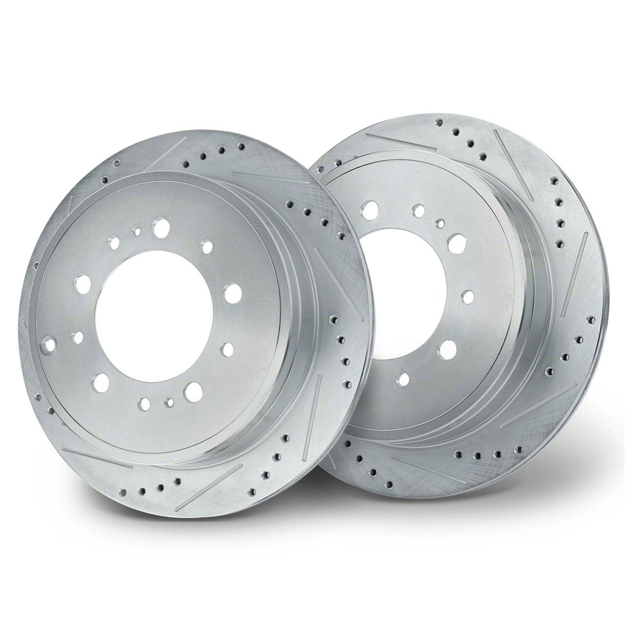 Tundra Drilled and Slotted 5-Lug Rotors; Rear Pair (07-21 Tundra ...