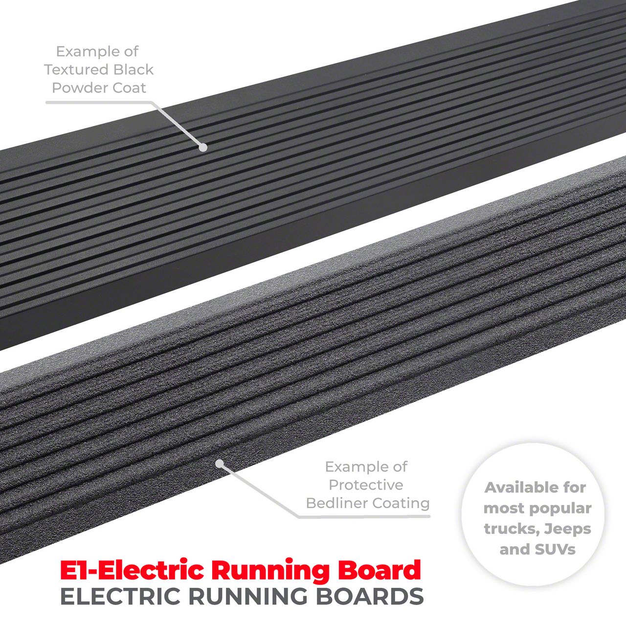 Go Rhino Tundra E-BOARD E1 Electric Running Boards; Textured Black 20444580PC (22-26 Tundra ...